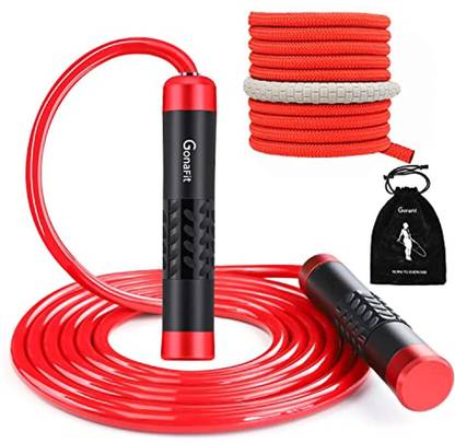 Gonafit Weighted Jump Rope For Fitness 1Lb 10Ft Jump Rope With Aluminum ...