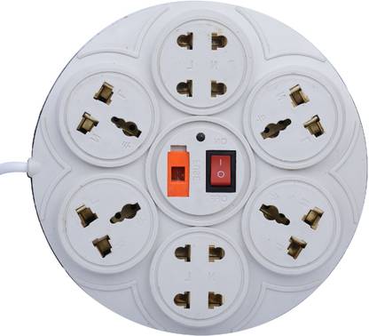 darpan Multiplug | Brass Master Switch & Heavy Copper Wire 8 Socket ...