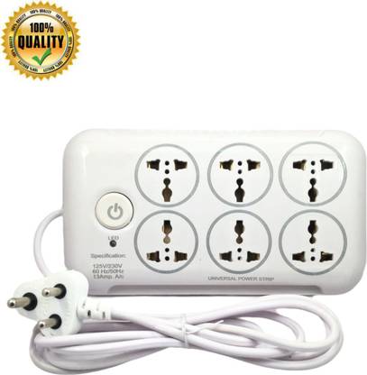 Sanhan Extension Board,6 Multi Plug Universal Sockets Strip 6 Socket ...