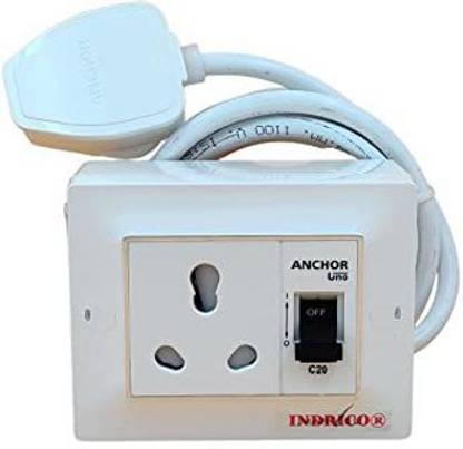 INDRICO 16 Amp Extension Board for Heavy Duty with MCB PVC White Pack ...