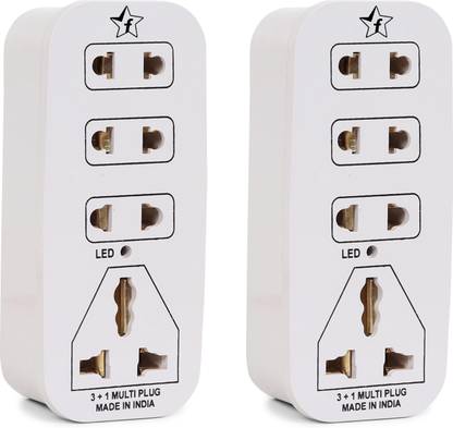 Flipkart SmartBuy 3 + 1 Multiplug with LED Indicator, 4 Universal ...
