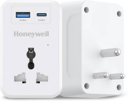 Honeywell Surge Cube,with Universal Sockets, USB & PD 20w, 7,500 Amp ...