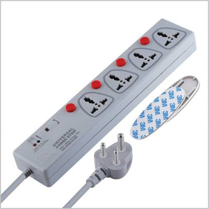 MX 4 Outlet Power Strip with Universal Socket/Individual Switch for ...