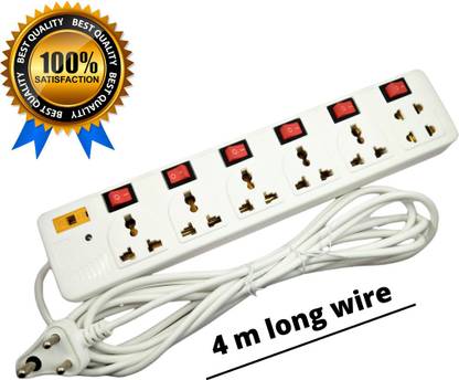 Sanhan ELECTRIC BOARD POWER STRIP MULTI PLUG 6 switch best quality 7 ...