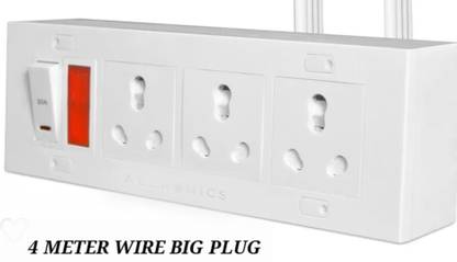 BAHUL Modular extenstion board 4meter big plug. 3 Socket Extension ...