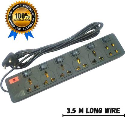 Sanhan ELECTRIC BOARD POWER STRIP MULTI PLUG 7 socket 6 switch best ...