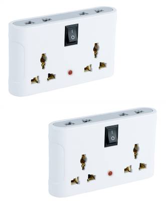 Brillar 4 Way Universal Socket Multi Plug- ( Pack Of 2) 4 Socket Extension Boards Price in India ...