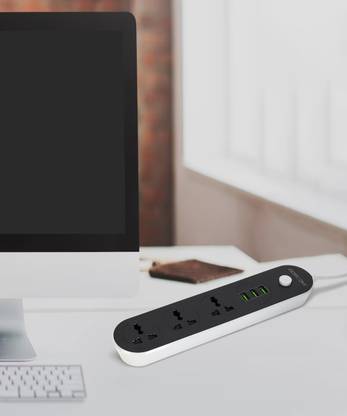 Dotcom 3 USB Port + 3 Power Sockets Smart Electric Universal Extension ...