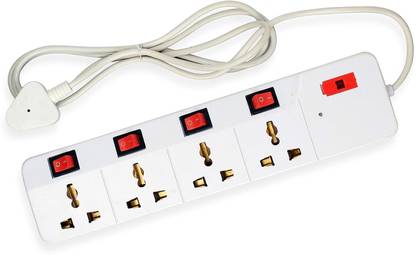 Elegant Casa Universal Power Plug Extension Board/Cord 4 Socket ...
