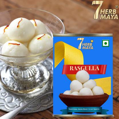 7Herbmaya Sponge Rasgulla | Authentic Indian Delicacies | Rasogulla Can ...