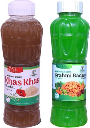 NATRAJ The Right Choice KHAS KHAS-BRAHMI BADAM SHARBAT KHAS KHAS Price ...
