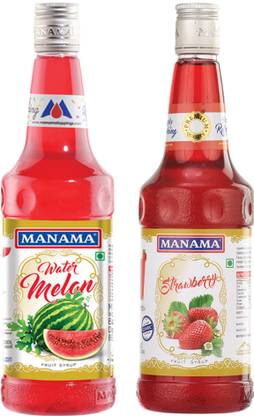 MANAMA Watermelon Syrup and Strawberry Syrup, Mixer for Mocktails ...