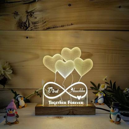 Imaginary Gifts Personalized 3D Acrylic LED Custom Photo & Names Night ...