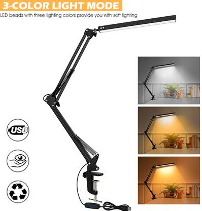 HASTHIP LED Desk Lamp Screw Fixed Desk Lamp Eye-Friendly LED Desk Lamp ...