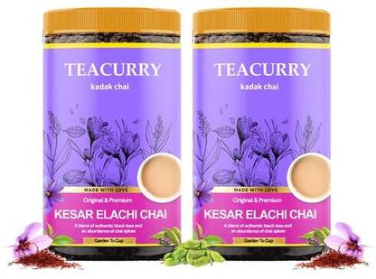 TEACURRY Kesar Elaichi Chai – Premium Assam Tea With Pure Kesar and ...