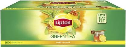 Lipton Honey, Lemon Green Tea Bags Box (100 Bags) at Best Price