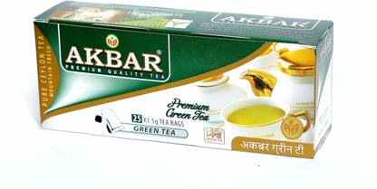 Akbar PREMIUM GREEN TEA (25 Bags - 1.5gm each) Unflavoured Green Tea ...