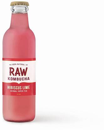 Raw Kombucha Kombucha Hibiscus Lime - Herbal SuperTea Iced Tea Glass ...