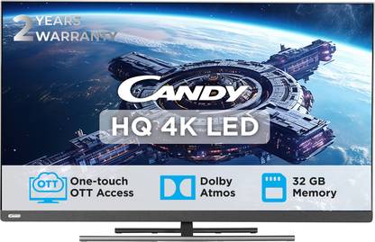 CANDY 165 cm (65 inch) QLED Ultra HD (4K) Smart Google TV with Dolby ...