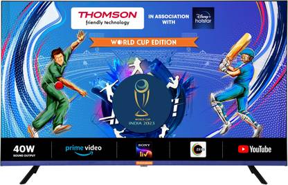 Thomson World Cup 108 cm (43 inch) Full HD LED Smart Linux TV with 40 W ...