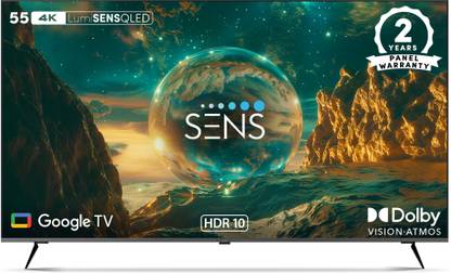 SENS Dwinci 140 cm (55 inch) QLED Ultra HD (4K) Smart Google TV with ...