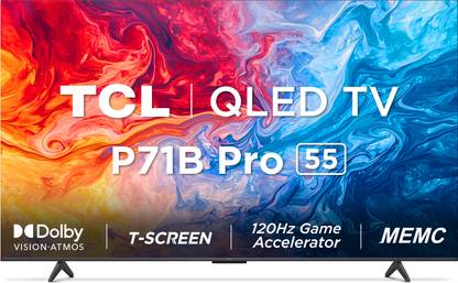 TCL P71B Pro 139 cm (55 inch) QLED Ultra HD (4K) Smart Google TV Hands Free Voice Control |Dolby ...