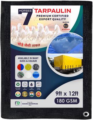 Seven Horses HDPE Tarpaulin Sheet Waterproof 9x12 ft (180 GSM ...