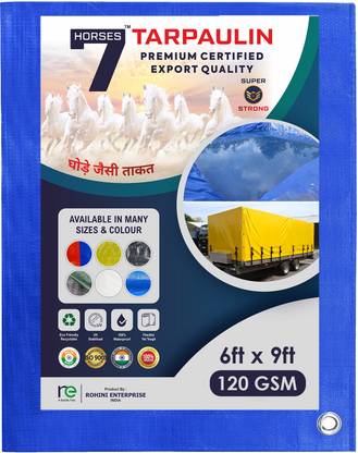 Seven Horses HDPE Tarpaulin Sheet Waterproof 6x9 ft. (120 GSM ...