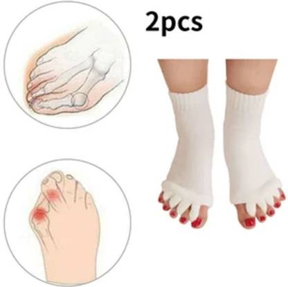Digital Shoppy Five Toes Separators Foot Alignment Straightener Socks ...