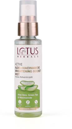 LOTUS HERBALS Active Aloe + Niacinamide Brightening Boost Mist|Hydrate ...