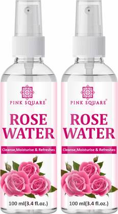 Pink Square Premium Rose Water For Men & Women Combo Pack of 2 Bottles ...
