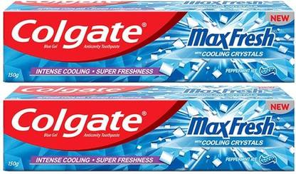 Colgate Breath Freshener Toothpaste,Peppermint Ice, Blue Gel Paste with ...