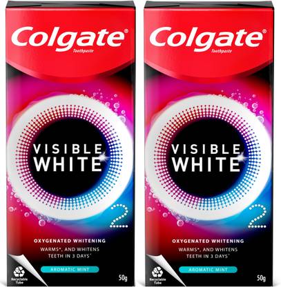 Colgate Visible White O2 Teeth Whitening Toothpaste - Aromatic Mint ...