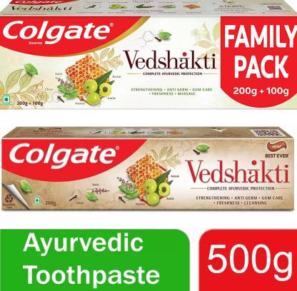 Colgate Swarna Vedshakti Ayurvedic (Pack of 2) 300+200g Toothpaste ...