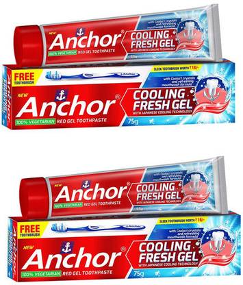 ANCHOR Cooling Fresh Red Gel With Brush Toothpaste - Buy Baby Care ...