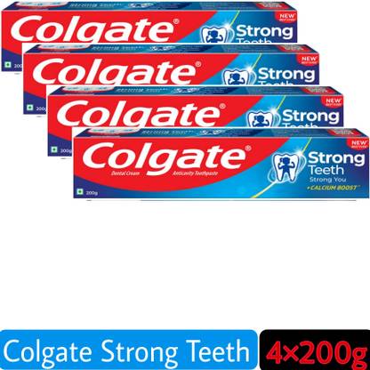 Colgate Strong Teeth ## (4x200g, Pack of 4), Cavity Protection ...