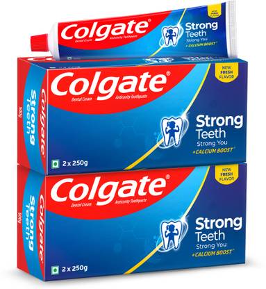 Colgate Strong Teeth Cavity Protection with Calcium Boost (500gm x 2 ...