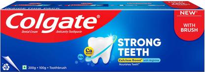 Colgate Strong Teeth, Indias No: 1 Toothpaste Brand, 2X Stronger Teeth ...