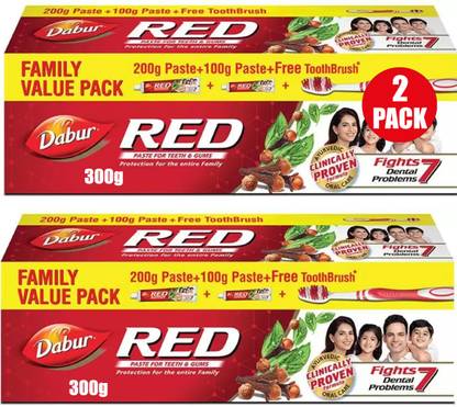 Dabur Red Ayurvedic Toothpaste @ 300gx2^ Toothpaste - Buy Baby Care Products in India | Flipkart.com