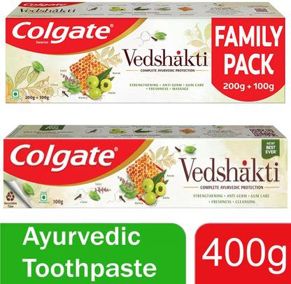 Colgate Swarna Vedshakti Ayurvedic (Pack of 2) 300+100g Toothpaste ...