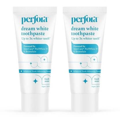 Perfora Dream White Toothpaste, Fresh Mint Flavor (75 g X 2 )- SLS Free ...