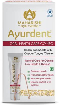 MAHARISHI ayurveda Ayurdent Classic Toothpaste & Copper Tongue Cleaner ...