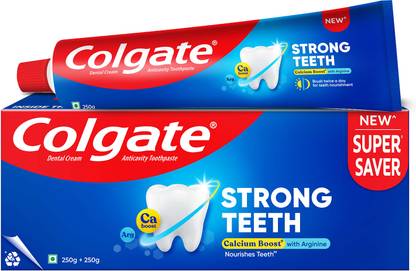 Colgate Strong Teeth Indias No.1 Brand, Calcium-boost for 2X Stronger ...