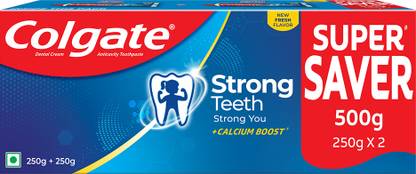 Colgate Strong Teeth Cavity Protection with Calcium Boost (Saver Pack ...