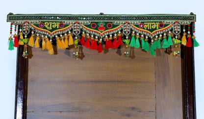 BLACK BERLIN Main Door Hanging Toran for Attached Parrot Latkan with ...