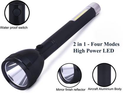 shoptric 1 km long range high brightness rechargeable torch with 4 mod ...