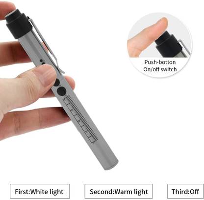 PROBEROS Pen Torch for Doctors Nurses, Light Dual Light Yellow White ...