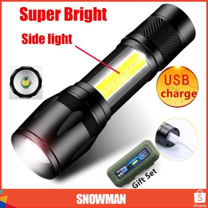 Zeus Volt Small Sun R911(LED RECHARGEABLE METAL TORCH) 3 Modes, USB ...