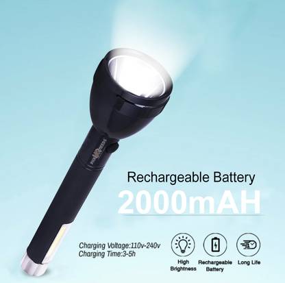 Pick Ur Needs 50W Long Range LED Torch Rechargeable Home Emergency ...