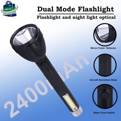MHAX Lithium Battery Long Range_Led_torch_Light Rechargeable_with ...